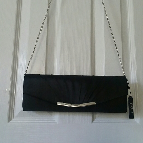 RSVP | Bags | Rsvp Black Satin Evening Bag | Poshmark